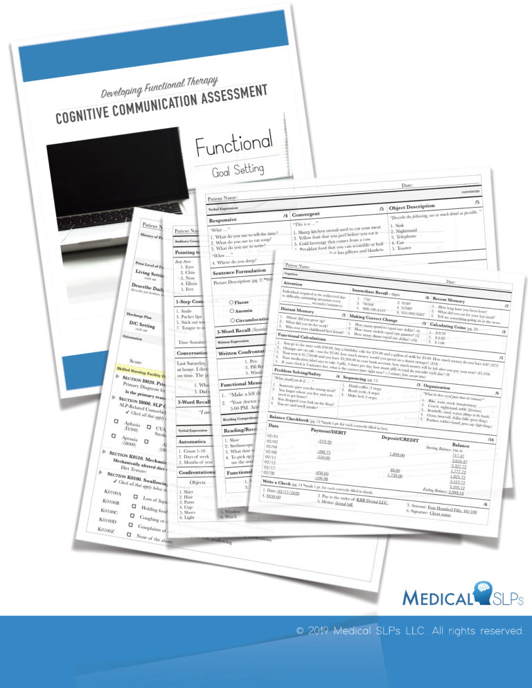 Cognitive Communication Speech Therapy Materials - Medical SLPs