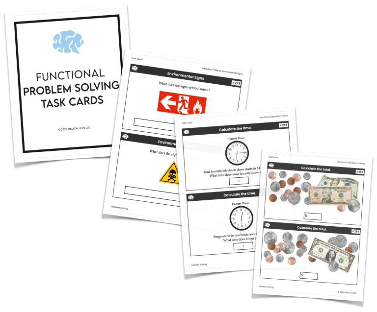 Functional Problem Solving Cards - Medical SLPs