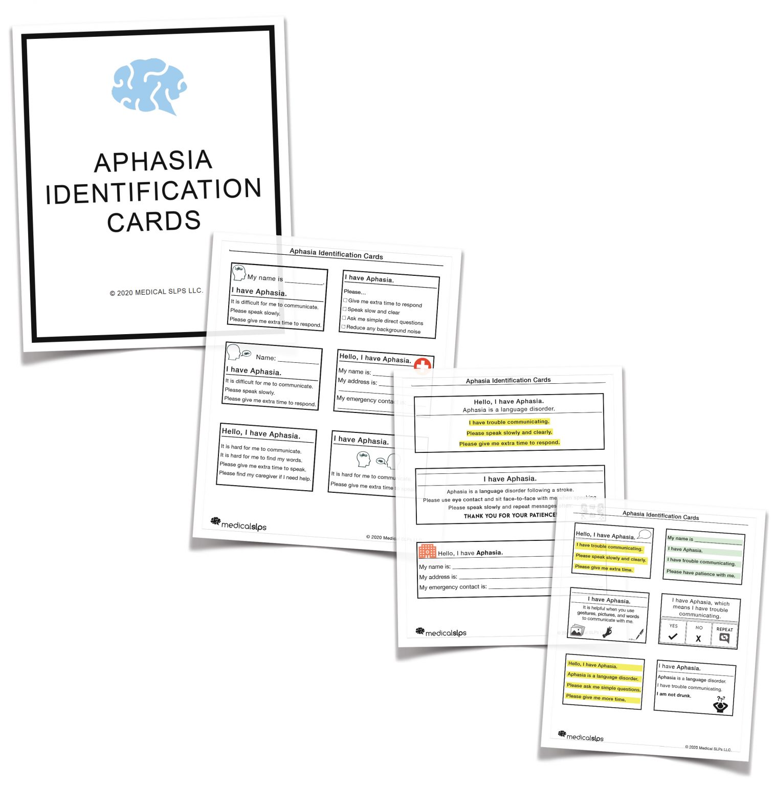 Aphasia Speech Therapy Materials - Medical SLPs