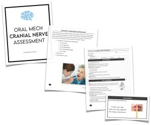 Oral Mech Cranial Nerve Assessment with Visual Cards - Medical SLPs