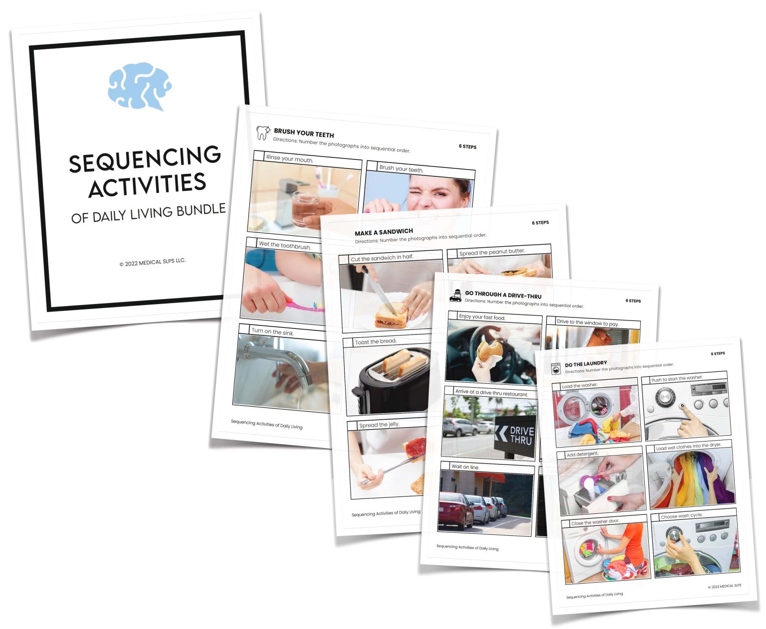 Sequencing Activities of Daily Living (ADLs) Bundle - Medical SLPs
